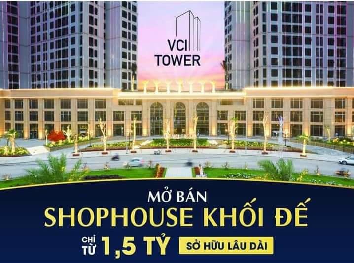 shophouse khối đế chung cư vci tower sở hữu lâu dài